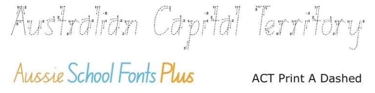 Australian Capital Territory Handwriting Font-ACT » EdAlive Online Learning